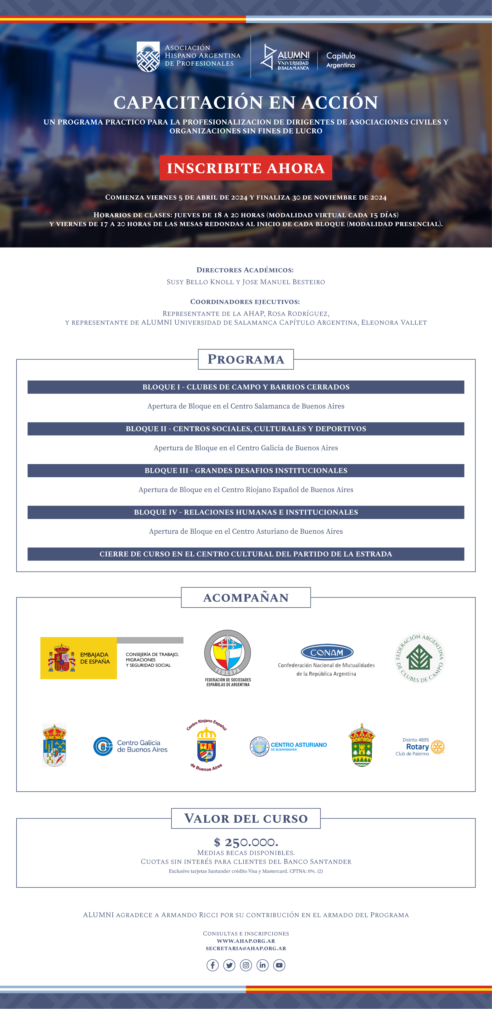 programa «CAPACITACION EN ACCION» – AHAP – Asociación Hispano Argentina ...